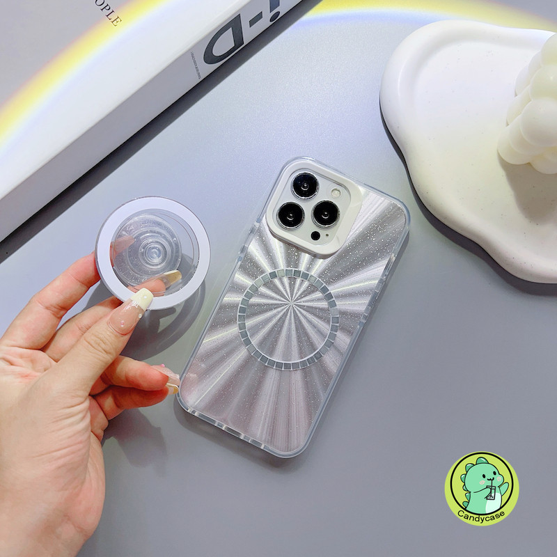 Magnetic Attraction Korean Cute Shiny Glitter Candy Color Transparent Phone Grip Tok Griptok Air ...