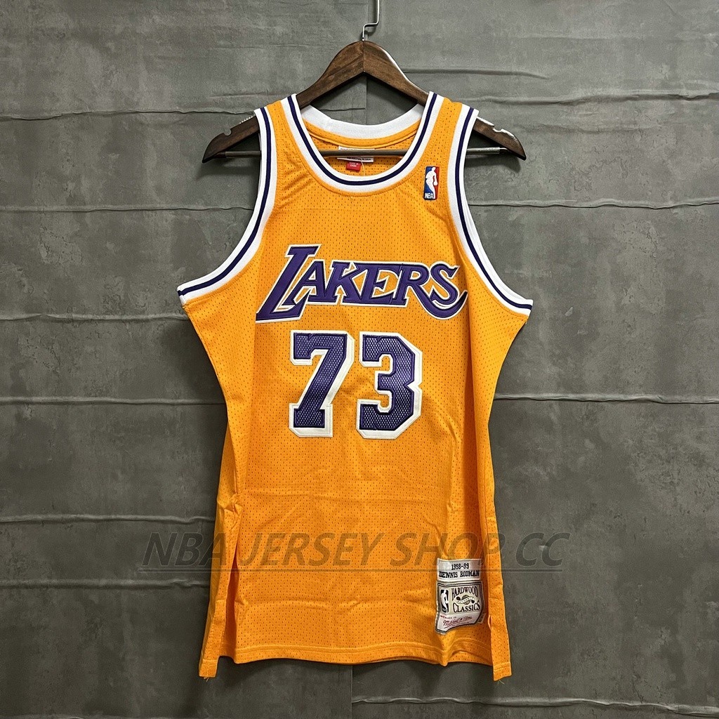 Men's Nba 1998-99 Los Angeles Lakers #73 Dennis Rodman Vintage Jersey ...