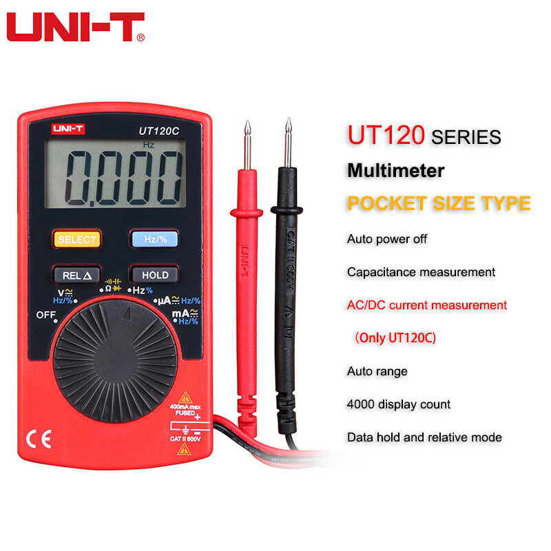 Ut120b Uni-T Ut120a Ut120c Handheld Pocket Size Digital Multimeter Auto ...
