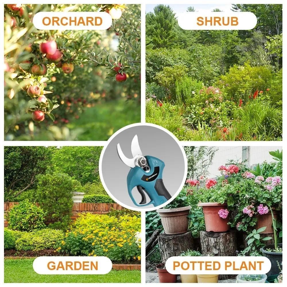 4 Gear Brushless Electric Pruner Handheld Cordless Orchard Shrub ...