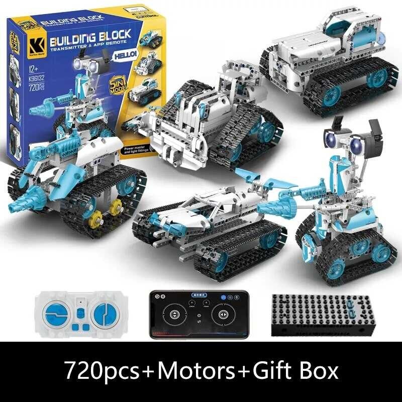 Intelligent Robot Technical K96131 APP Remote Control Building Blocks ...