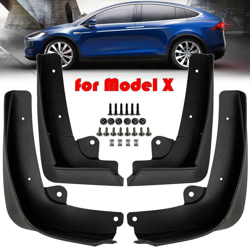 I-set ang harap sa likod ng Tesla Model X 2015 - 2021 Mud Flaps ...