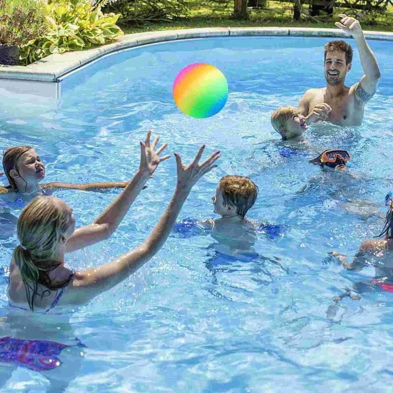 3Pcs Children Rainbow- Toy PVC Iatable Ball Outdoor Kickball Beach ...