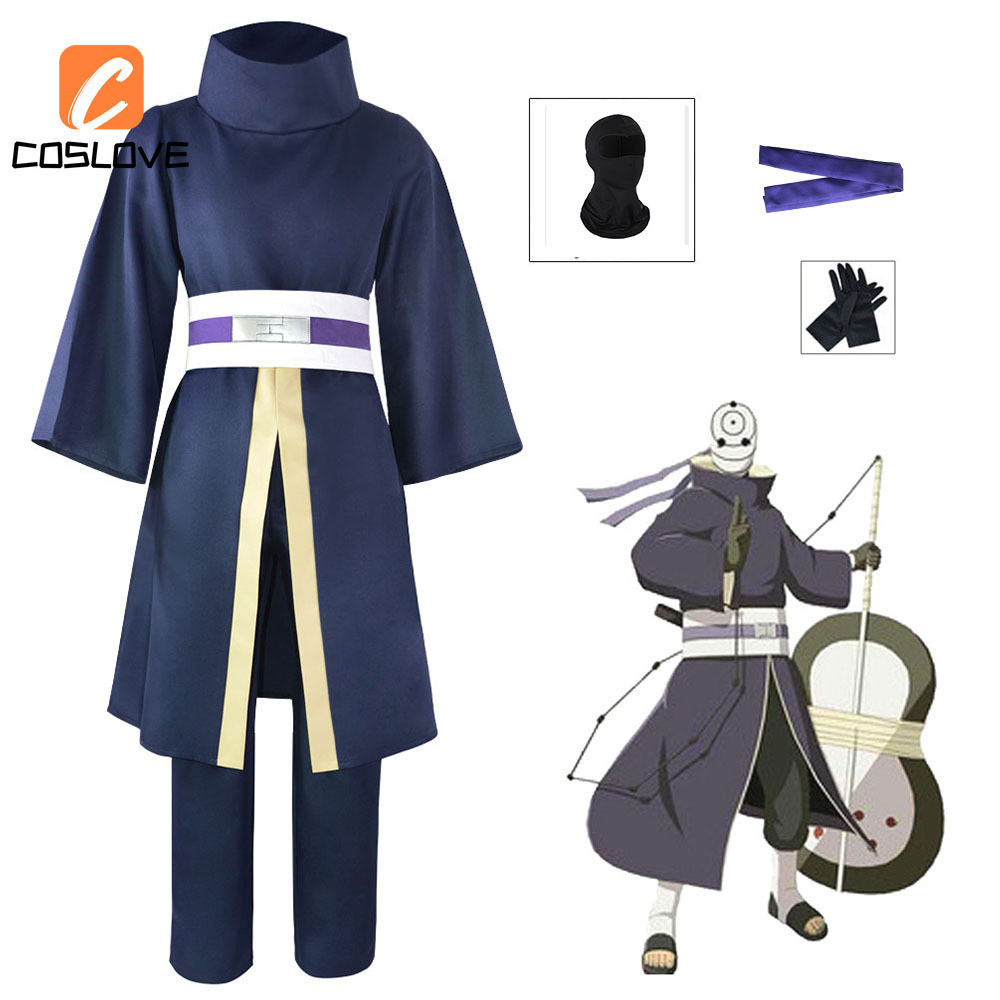 Anime NARUTO Uchiha Obito Cosplay Clothing Full Set Costume Suit for ...