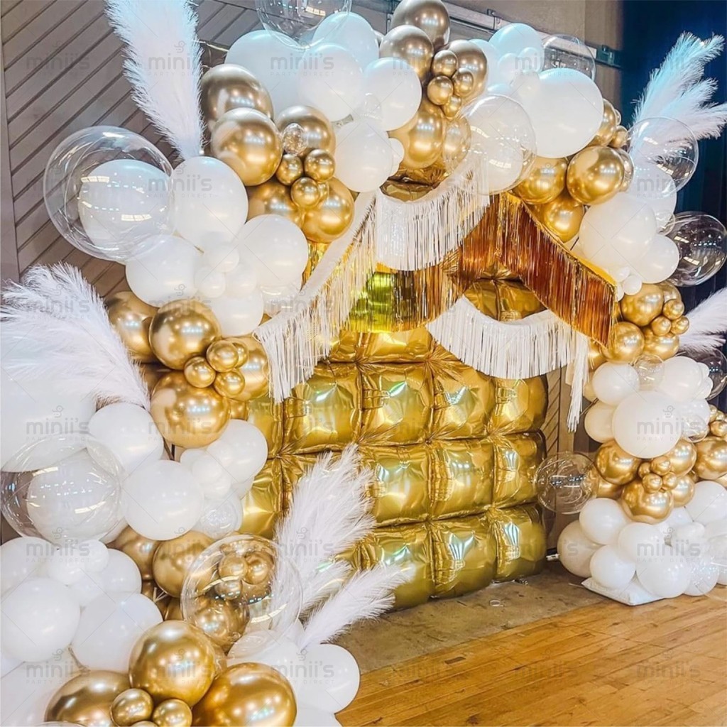 MINIIS Balloon Backdrop Double Side Square Balloon Garland Aluminium ...