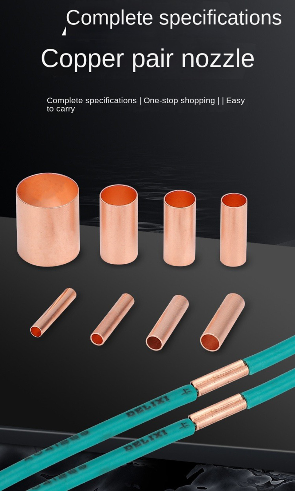 Copper Connecting Pipe GT small copper tube Cable intermediate joint cold pressed Wire crimping ...