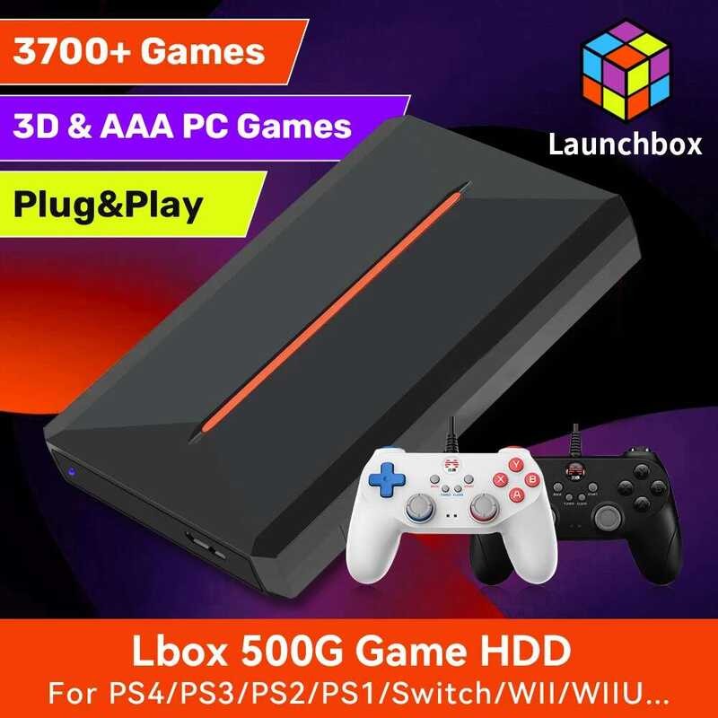 Launchbox 500G Gaming Hard Drive Emulator Game Consoles For Ps4/Switch ...