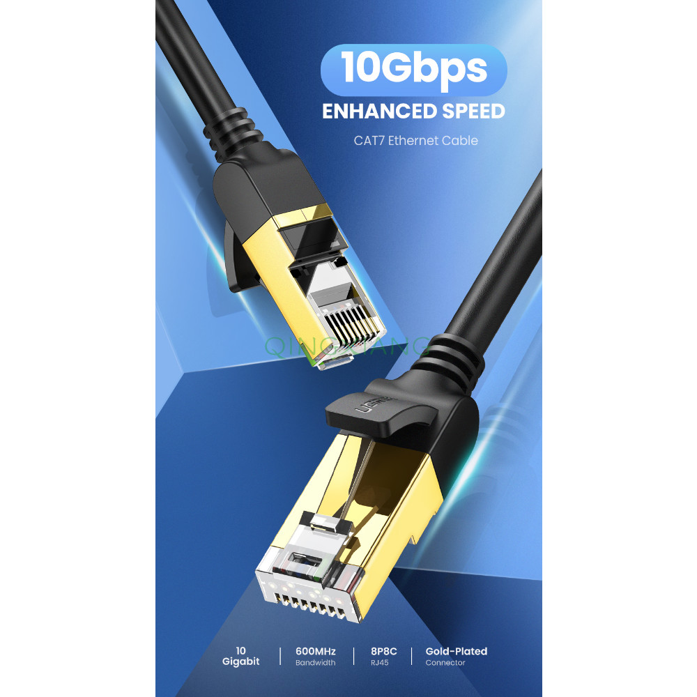 UGREEN Cat 7 Ethernet Cable Cat7 High Speed Flat Gigabit STP RJ45 LAN ...