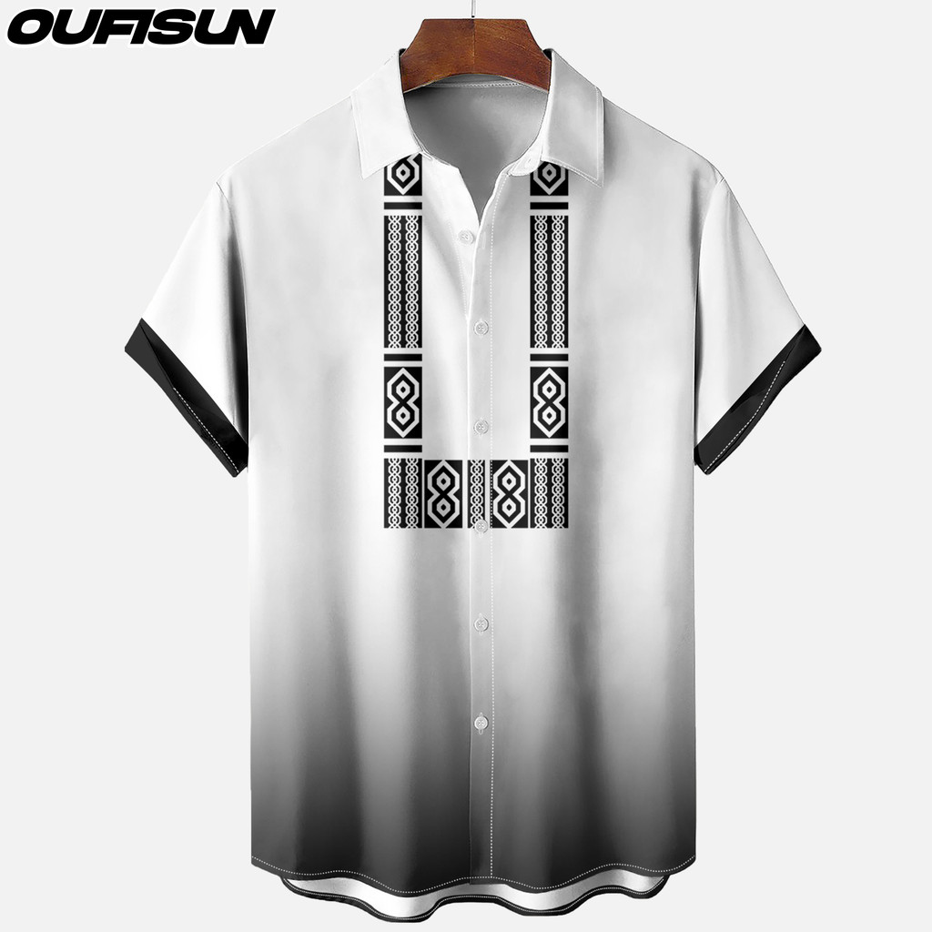 2025 Balong Top Men's Retro Ethnic Short Sleeve Shirt Philippine ...