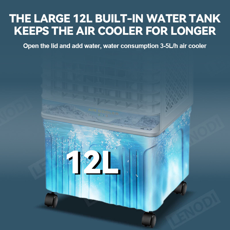 AB Portable Evaporative Air Cooler Fan with 3-Speed Adjustable Fan ...