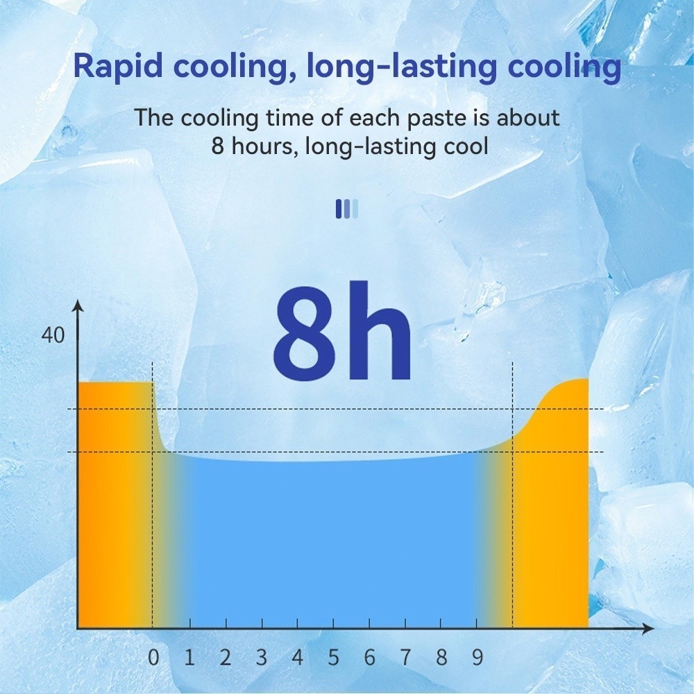 20 Pcs Baby Cool Fever Cooling Gel Patch Summer Physical Cooling Ice ...