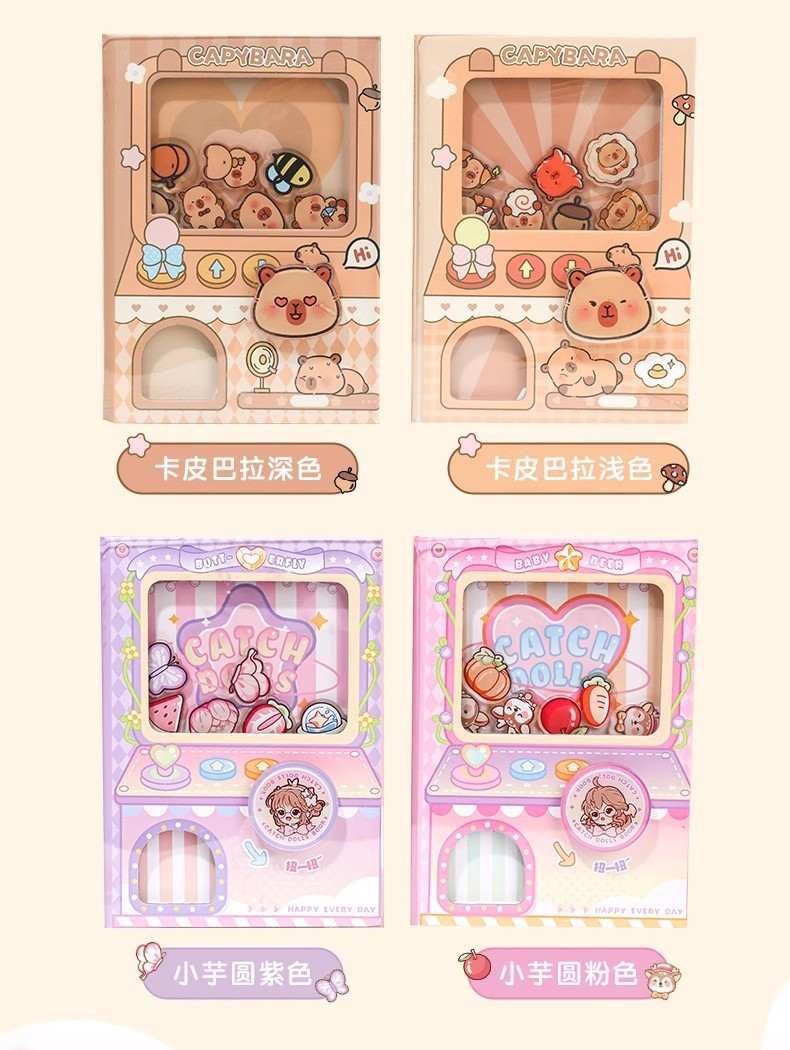 Capybara Kuromi Cinnamoroll Gacha Machine Notebook Creative Fun ...