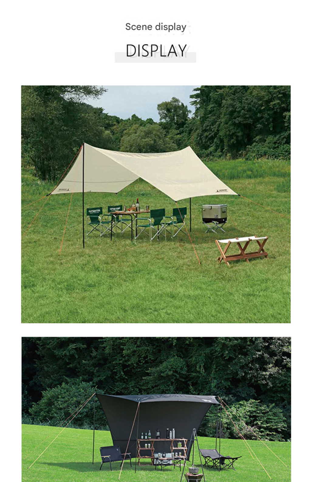 CAPTAIN STAG UA-1069/74/77 Hexagonal Canopy Multiple Setups 4-6 Persons ...