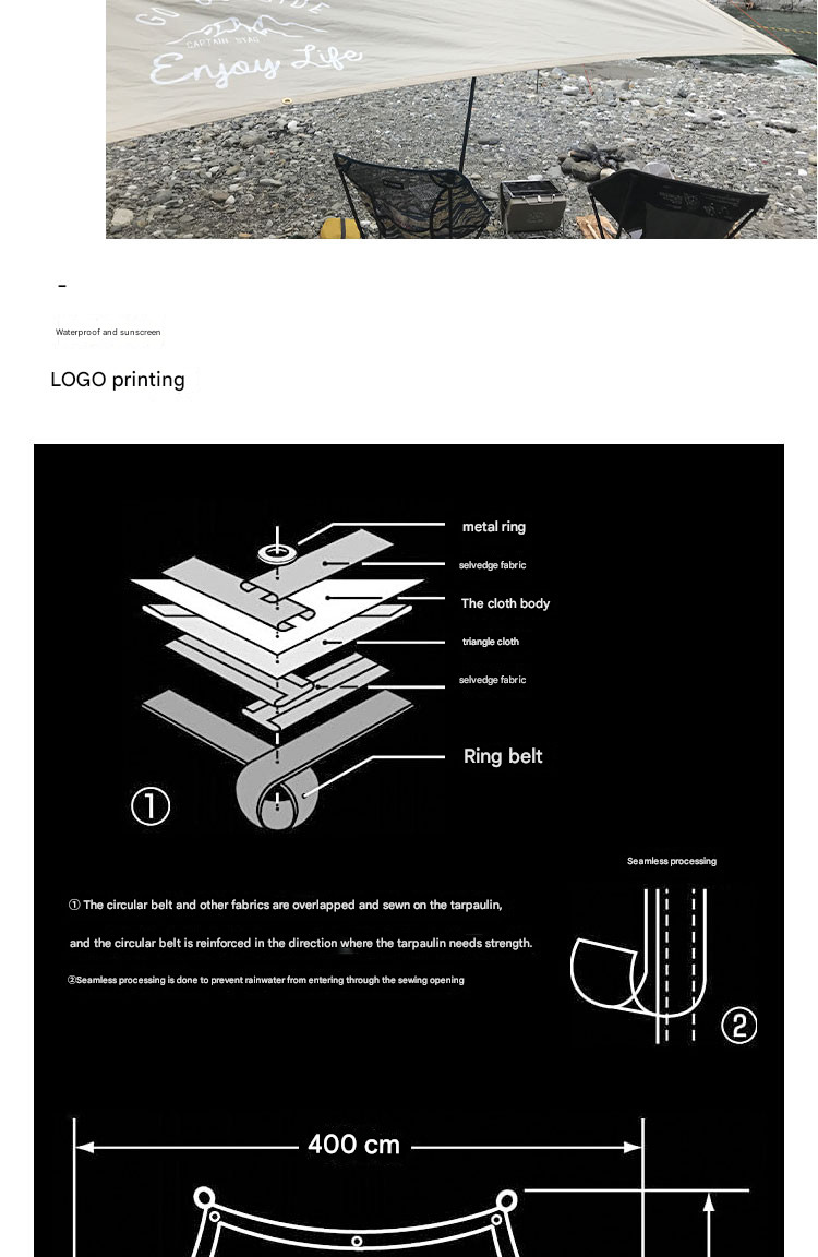 CAPTAIN STAG UA-1069/74/77 Hexagonal Canopy Multiple Setups 4-6 Persons ...