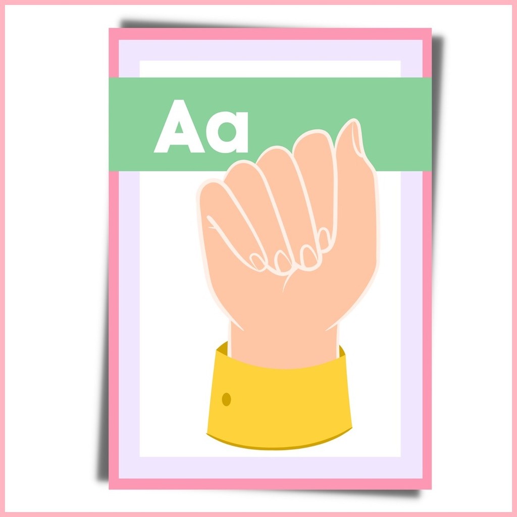 ☂ Filipino Sign language Alphabet Flashcards (FSL), Sign Numbers ...