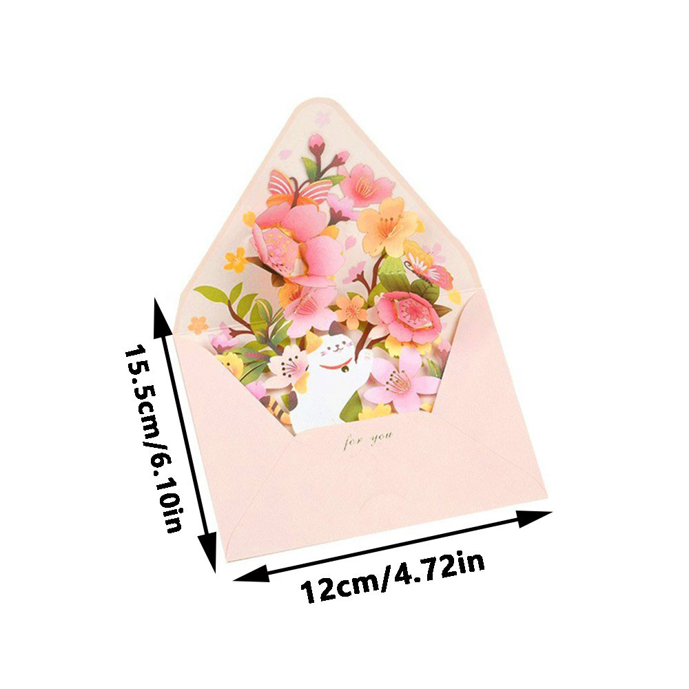 3D Flower Greeting Card/DIY Blessing Card Teacher's Day Gift Card ...