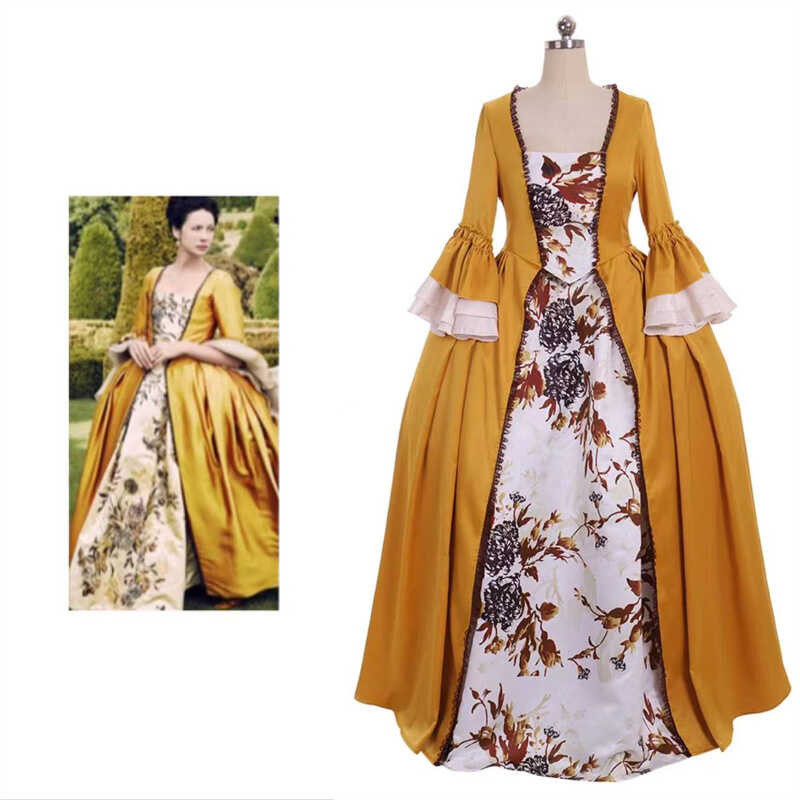 Outlander Claire Cosplay Costume Randall Tudor Marie Antoinette Rococo ...