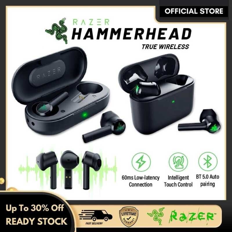 Razer Hammerhead Pro Hyper Speed True Wireless RGB Gaming Earbuds ...