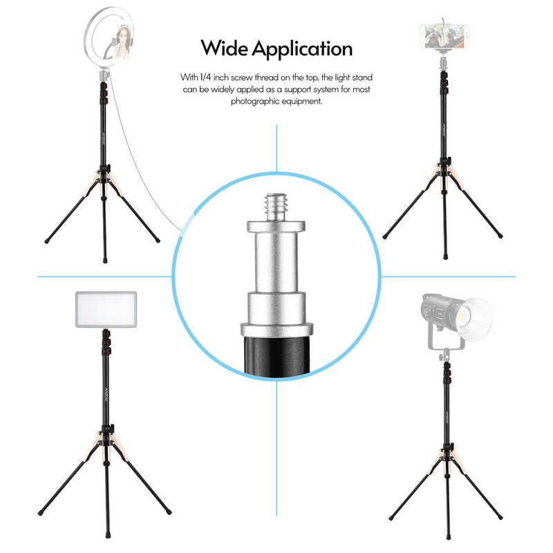 190Cm/74.8 Portable Andoer Aluminum Alloy Photography Reverse Folding ...