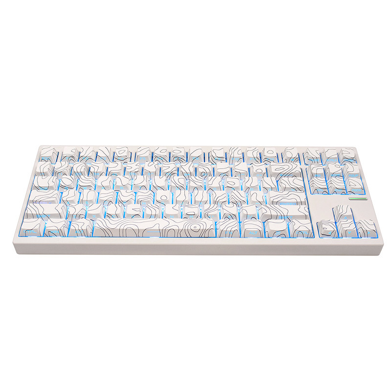 131Keys black white WOB BOW Line Keycaps Light Through RGB Side Printed ...