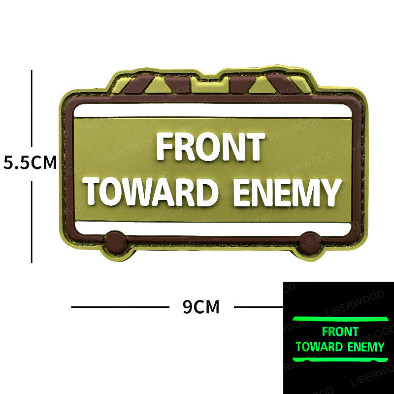 Embroidered Front Toward Enemy Tactical Patch Touch Fastener Badge PVC ...