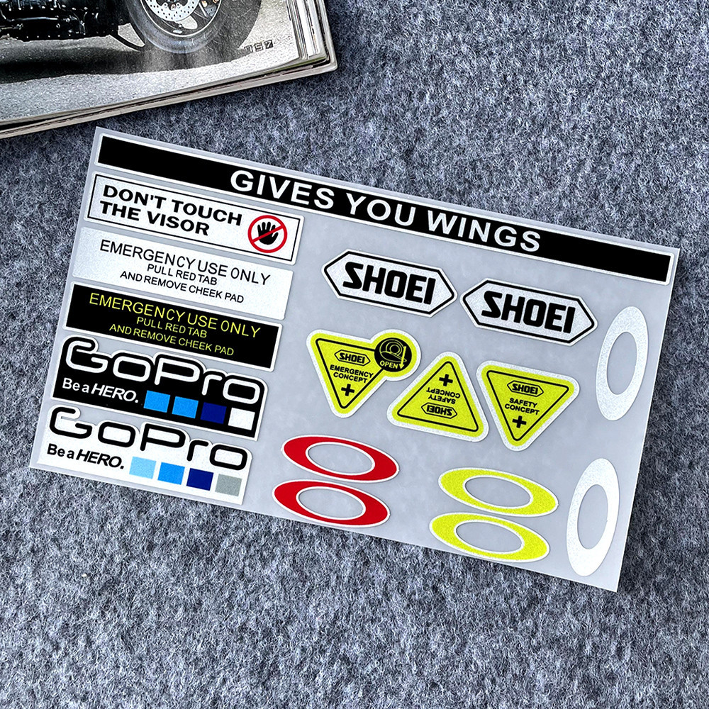 Refelctive Helmet Decals Arai SHOEI Motorcycle Sticker 【In stock ...