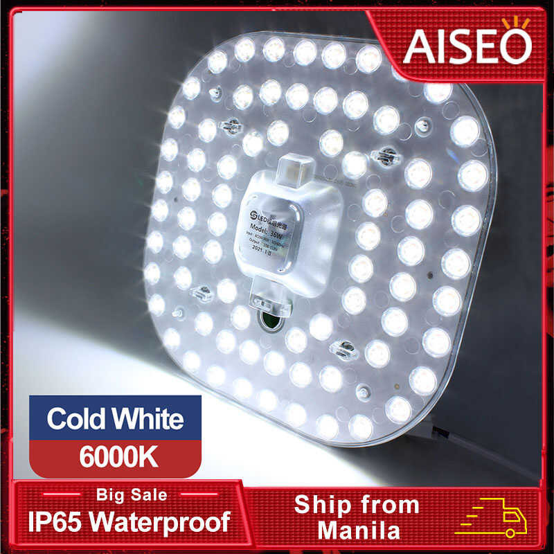 AISEO Replacement Light Panel Squar Led Module Board 220V 12W 18W 24W ...