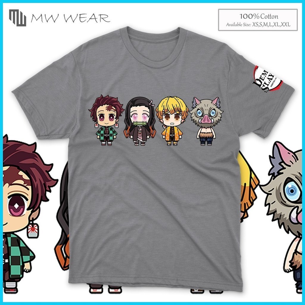 Demon Slayer Tanjiro, Nezuko,Zenitsu and Inosuke Chibi Shirt (K27 ...