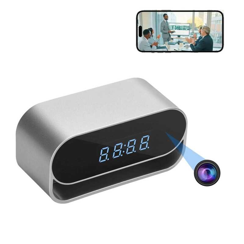 HD 4K Camera Clock - Covert Surveillance Camera with WiFi, Night Vision ...