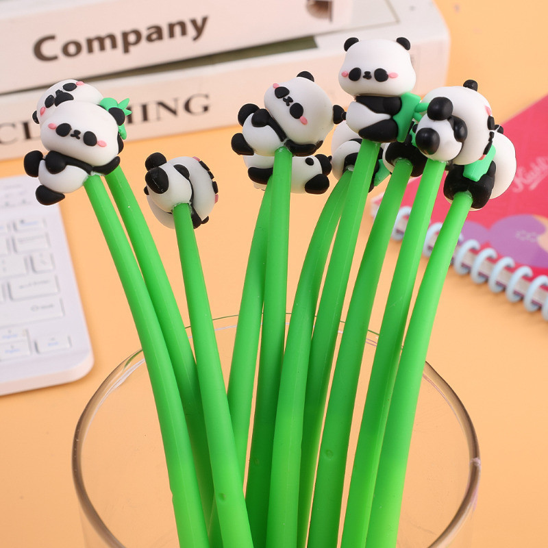 Panda Silicone Gel Pen - Creative, Cartoon, Cute Panda Swinging ...