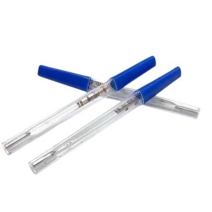 Glass mercury thermometer, triangular rod thermometer, large size and ...