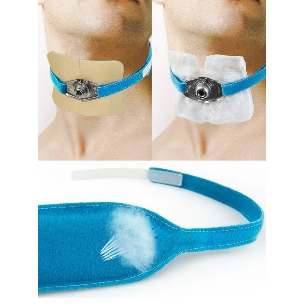 Sponge Velcro Adjustable Fixation Band Tracheostomy Tube Tie Neck ...