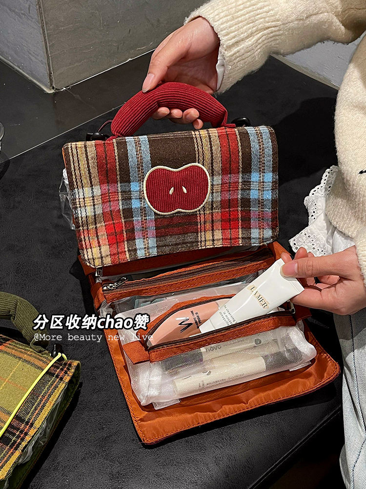 Cosmetic Bag Large Capacity Female Partition Travel Toiletry Bag ...