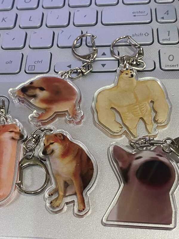 Cute Cheems Pet Keychain Funny 4-5CM Acrylic Pendant Birthday Gift D ...