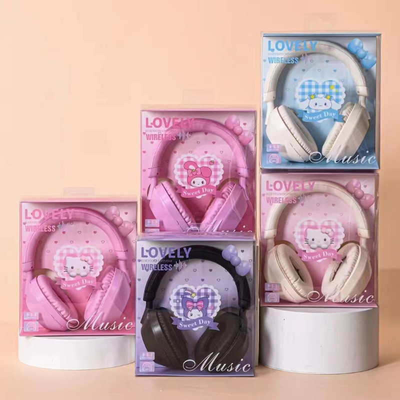 Sanrio Headset Cinnamoroll Hello Kitty Cute Cartoon High Beauty Girl's ...