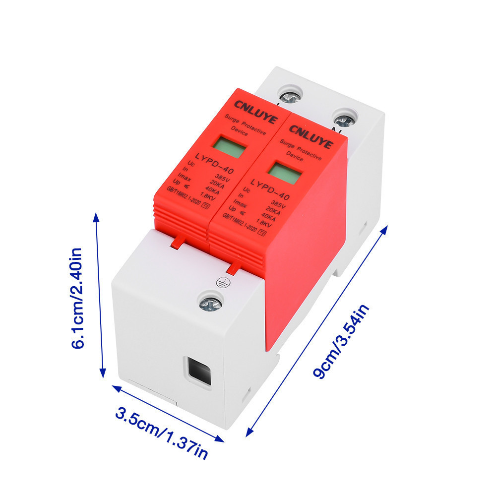 AC SPD Surge Protective Device 1800V 40KA VoltageProtector Solar PV ...
