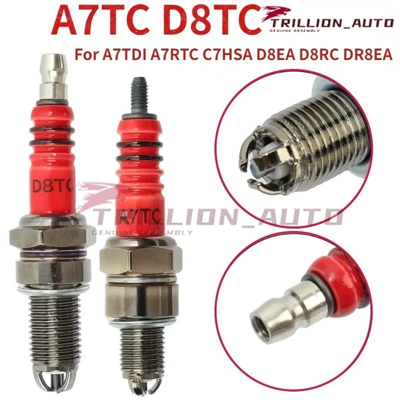 1 Racing Spark Plug 3 Electrode High Performance A7tc/D8tc for Gy6 Cg ...