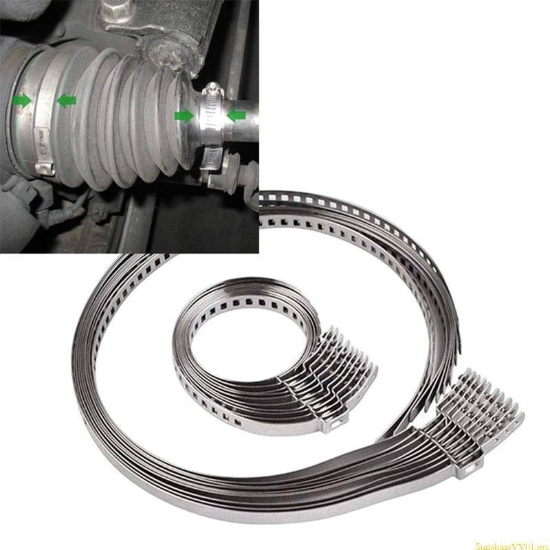 " SUN Stainless Steel Adjustable AXLE CV Joint Boot Crimp Clamp Kit 31 ...