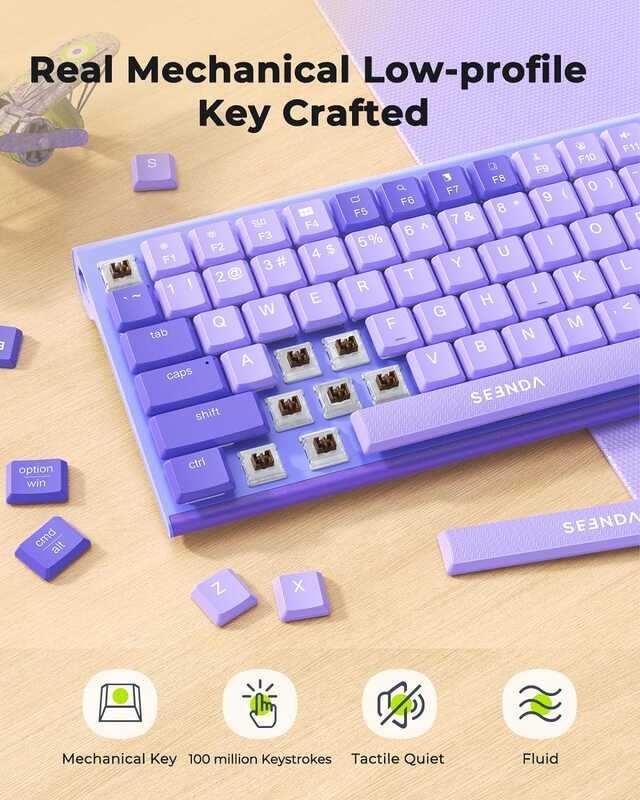 Seenda 2.4G ☀ Wireless nical Keyboard Multi-Device Low Profile ...