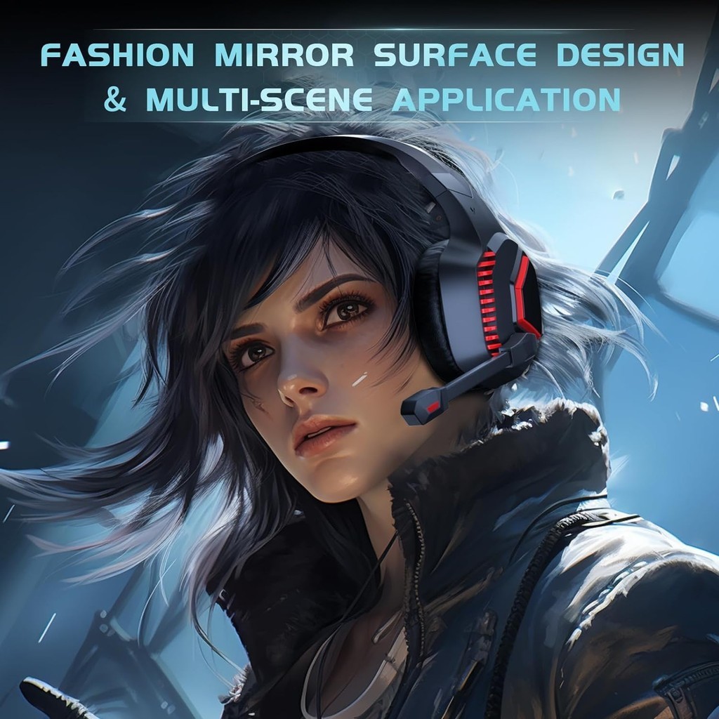 SPRISE Wireless Gaming Headset Bluetooth Headphone 2.4GHz Low latency ...