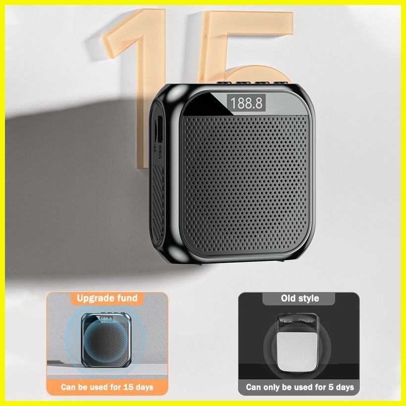 ♀ Mini Portable Voice Amplifier Megaphone Booster with Wired Microphone ...
