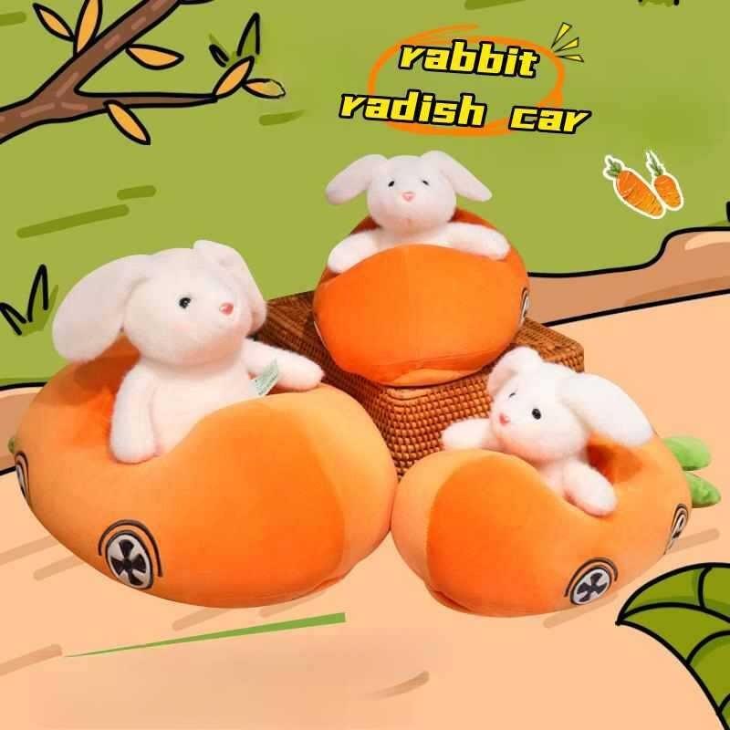 Creative And Rabbit Radish Car Plush Kids Toy Cute Stuffed Soft Bunny ...