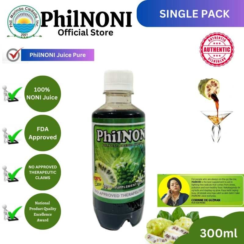 PhilNONI Juice 300mL SINGLE PACK Ginawa mula pinakamataas kalidad NONI ...