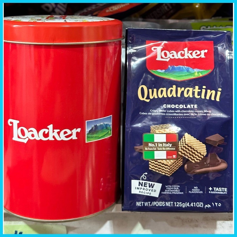Loacker Quadratini Napolitaner Plus Kakao Wafer 125g | Shopee Philippines