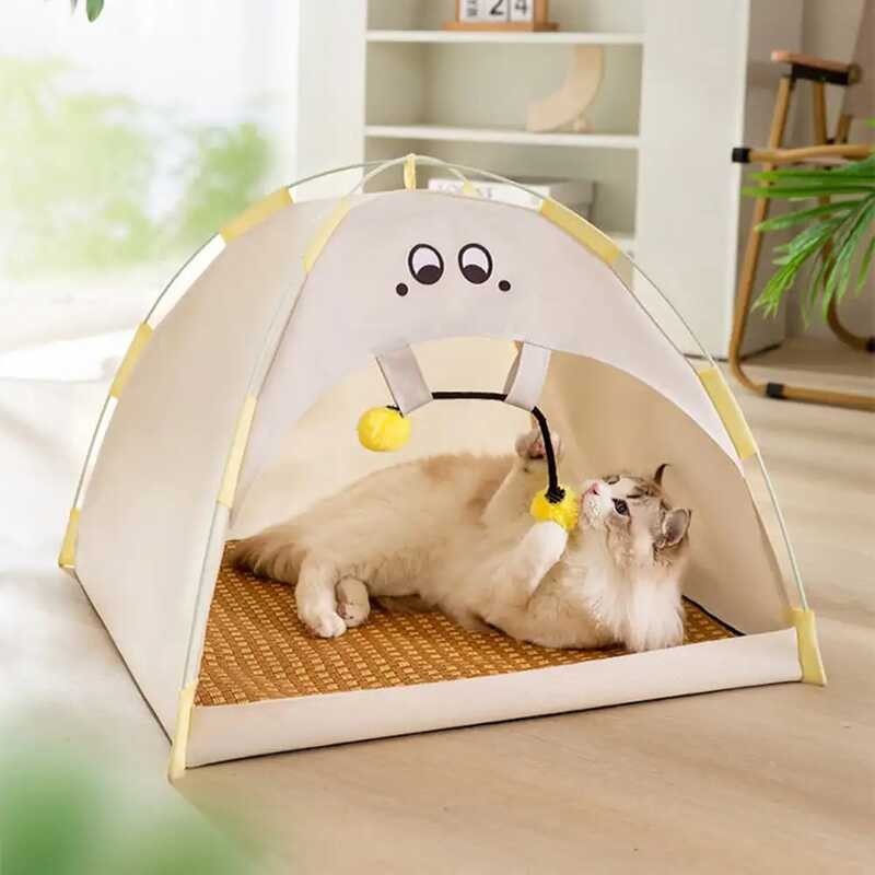 Sweet Princess Foldable Cats Tent House Bed Kitten Dog Basket Beds Cute ...