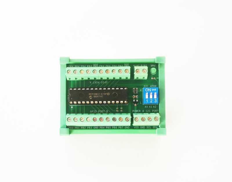 DIN Rail Mount Mcp23017 16-Channel GPIO Expander With I2c Interface For Arduino Raspberry Pi ...