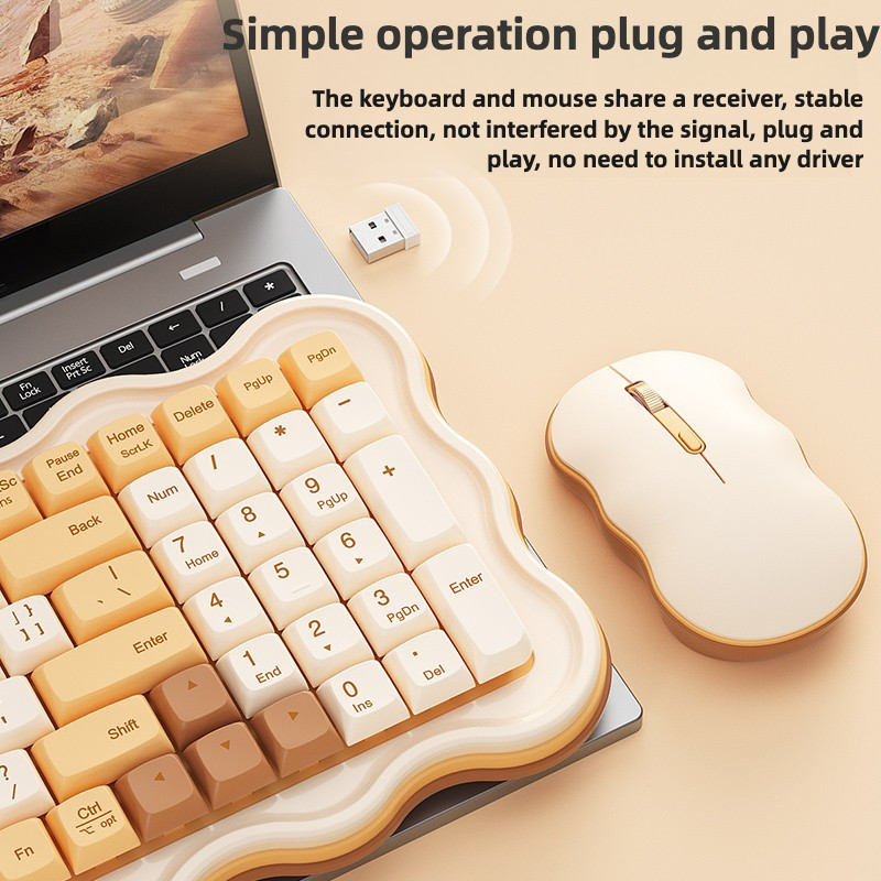 BOW 2.4g Wireless Rechargeable Keyboard and Mouse Set Rechargeable ...