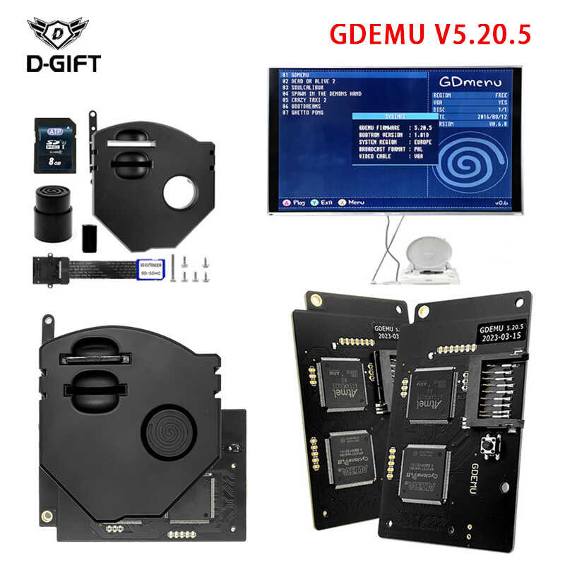 GDEMU V5.20.5 For SEGA Dreamcast Optical Drive Emulation Board And Remote Card Mount Kit DC ...