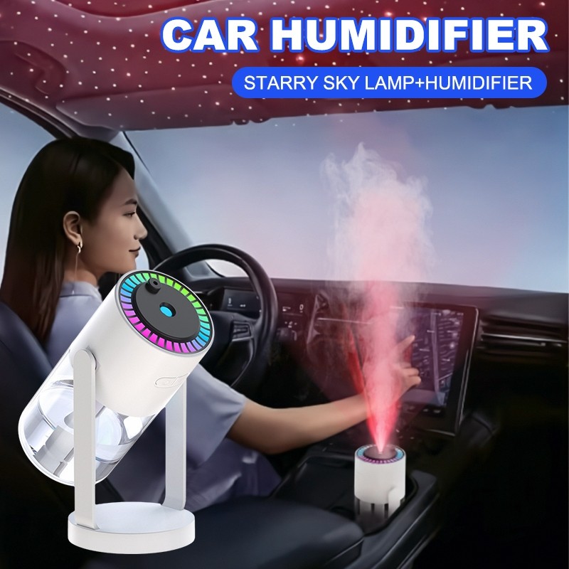 Rotating USB Air Humidifier Silent Atomizer Projection Lights and ...