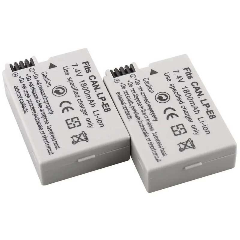 LP-E8 Lithium 1800mAh Ion Battery 7.4V Rechargeable Battery for Canon ...